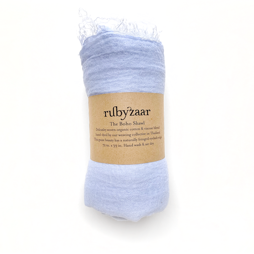 BOHO SHAWL - BABY BLUE – Rubyzaar
